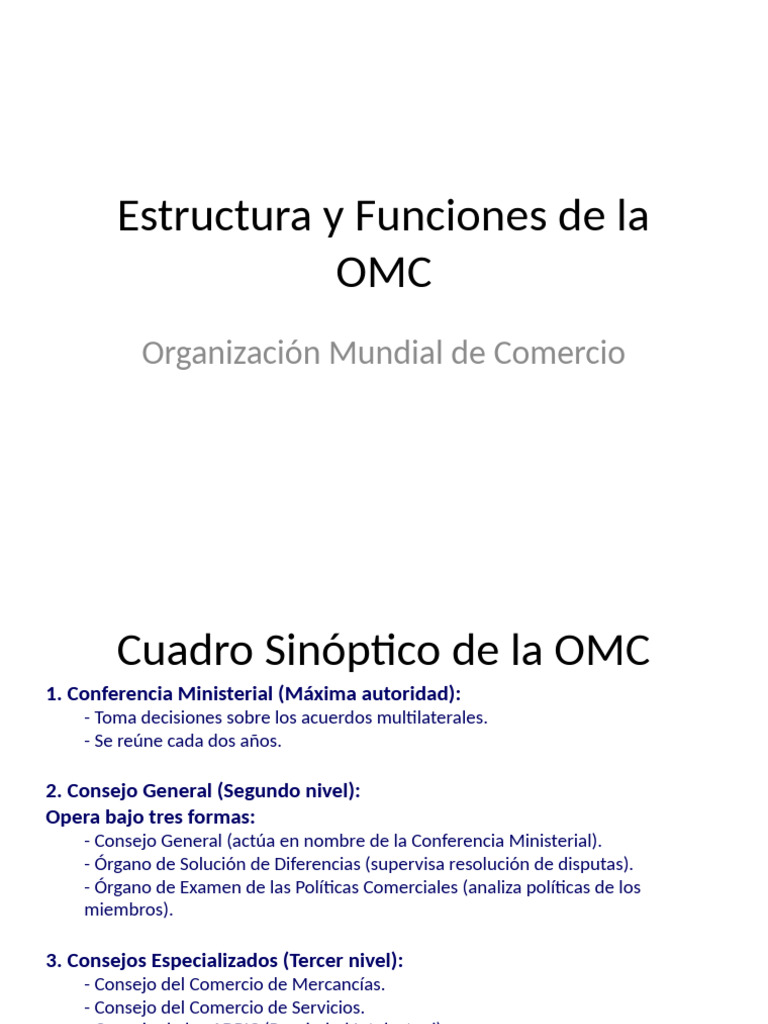 OMC Cuadro Sinoptico | PDF