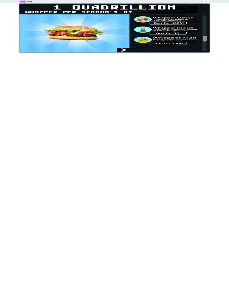 Whopper Clicker #Games #All On Scratch | PDF