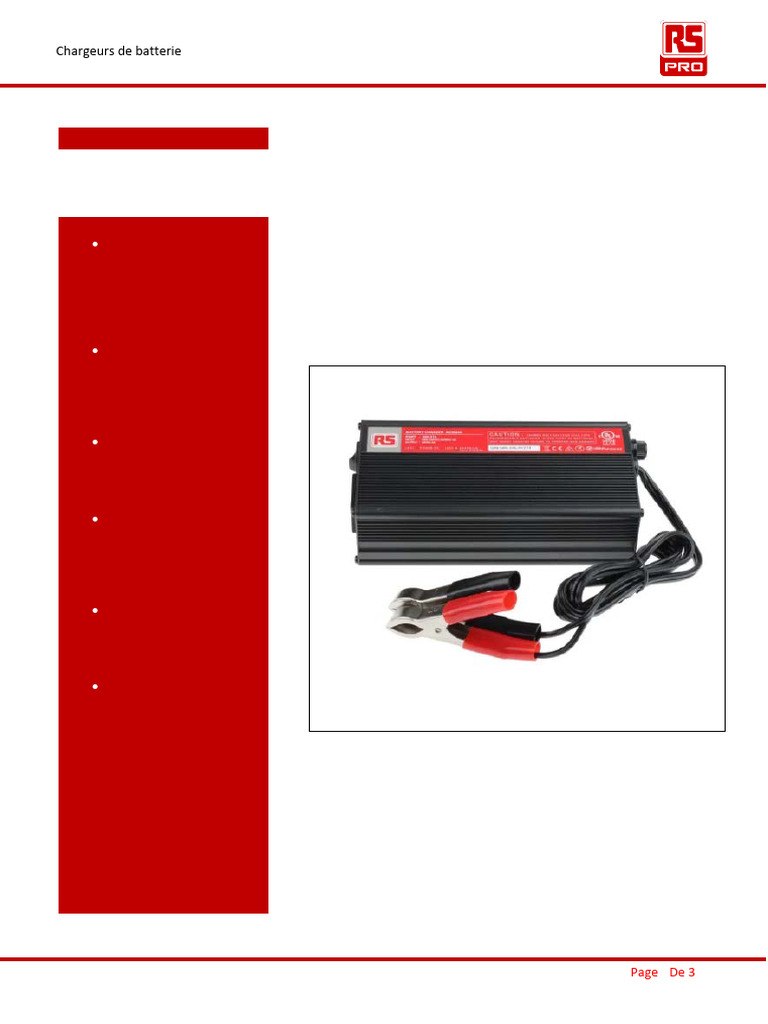 Doc. Chargeur de Batterie - A700000008686642 | PDF
