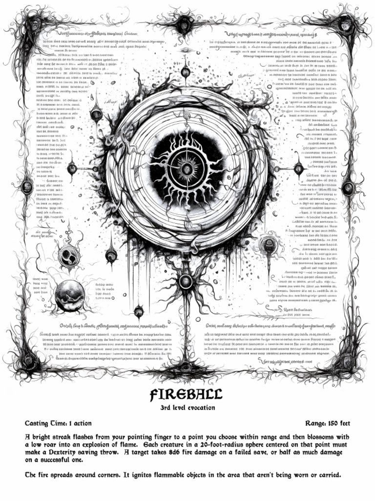 Printable Fireball Scroll | PDF