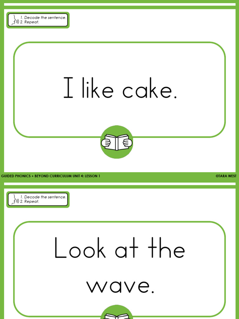 UNIT 4 Decodables Sentences Drills | PDF