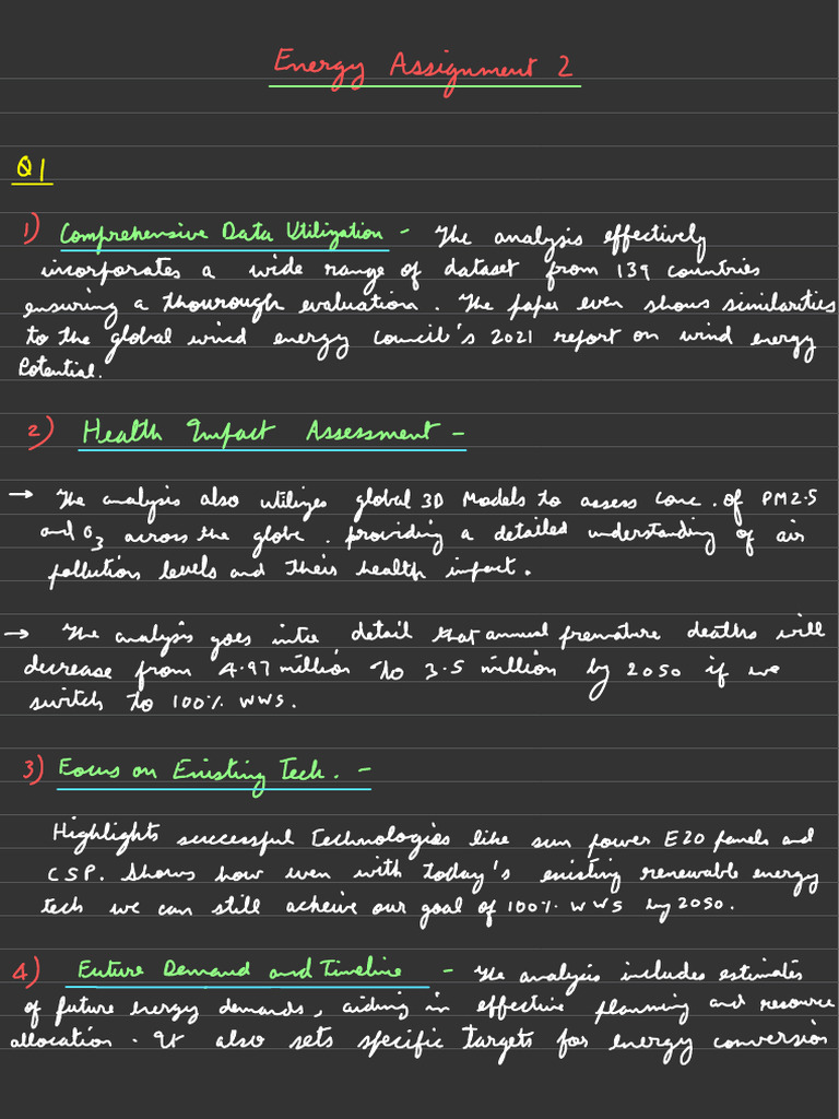 Energy Assignment 2 | PDF