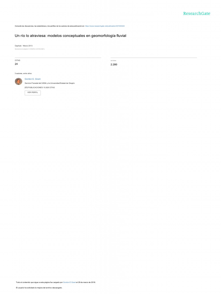 A River Runs Through It Conceptual Models in Fluvi | PDF