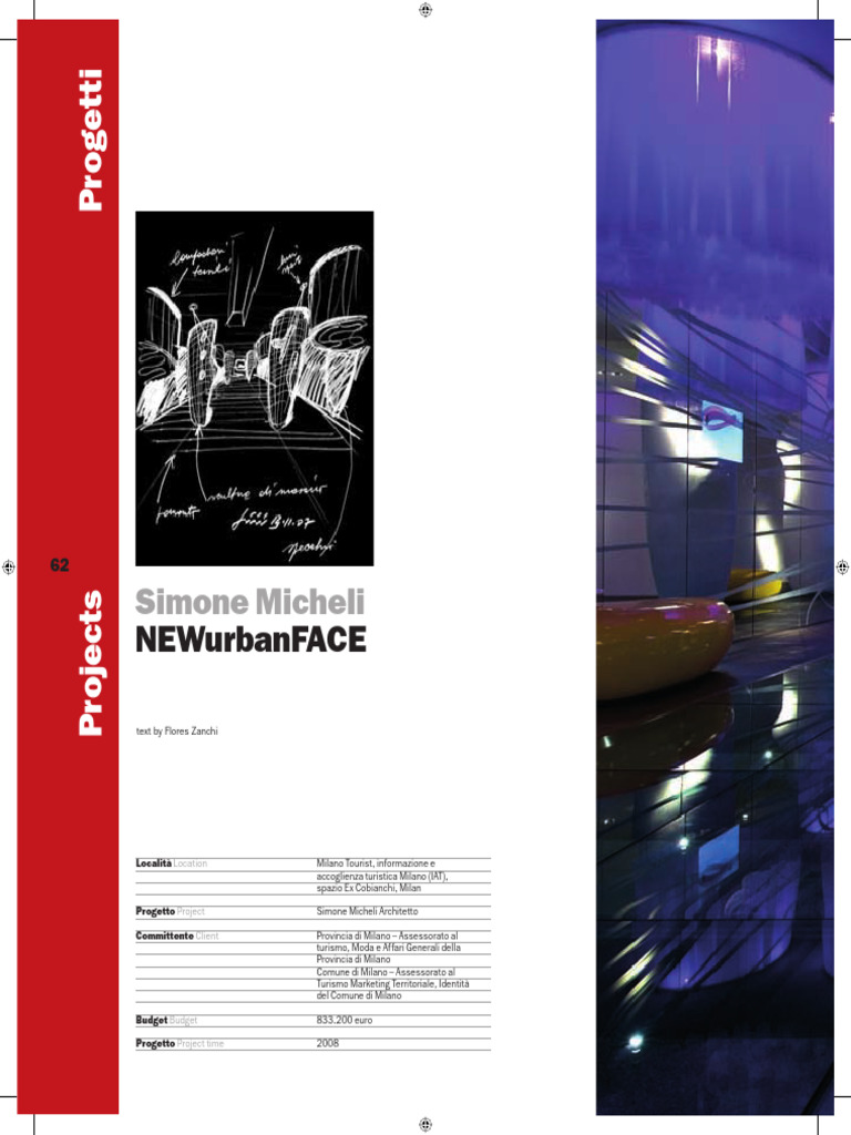 ArchiDocs: Simone Micheli - NEWurbanFACE | PDF | Milan | Art