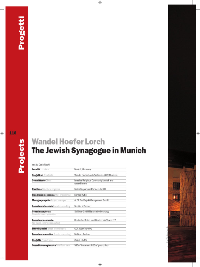 Jewish Synagogue in Munich Design | PDF