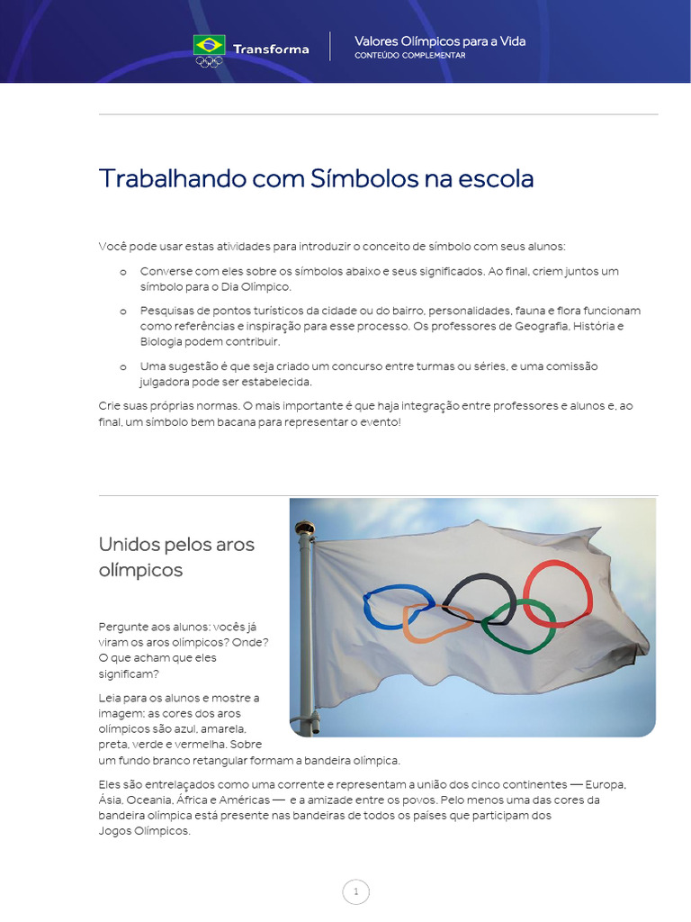 Trabalhando Com S Mbolos Na Escola | PDF