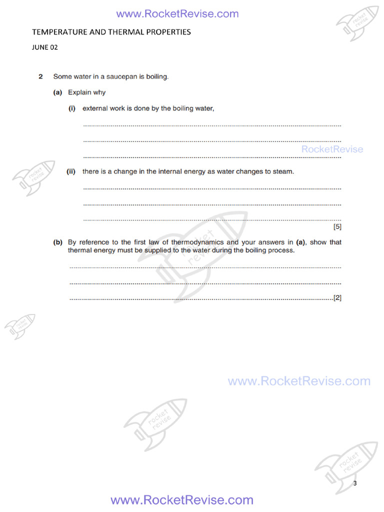 Temperature & Thermal Properties of Materials QP | PDF