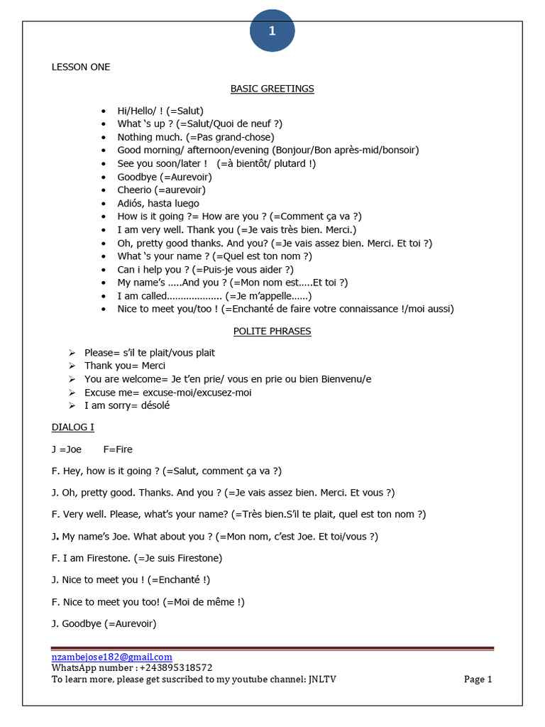 Syllabus Anglais A0 | PDF