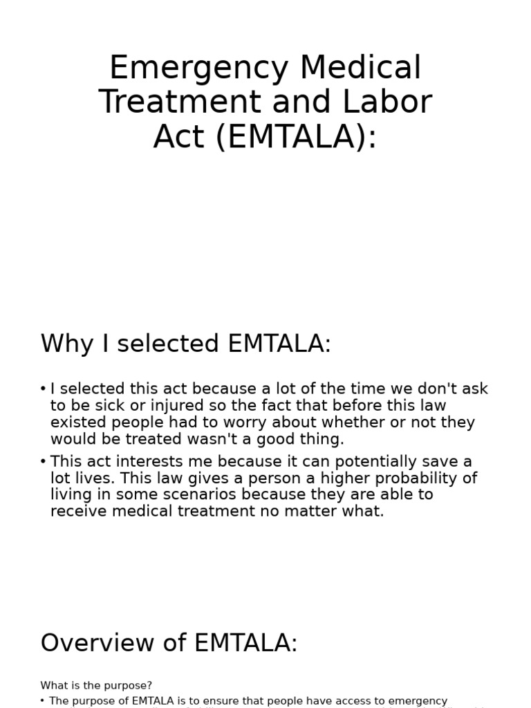 EMTALA Information | PDF