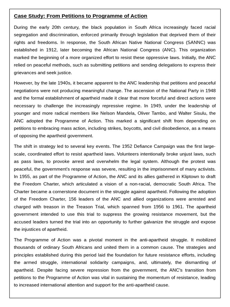 From Petitions To Programme of Action | PDF