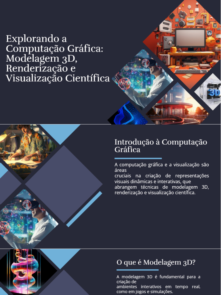 Slidesgo Explorando A Computacao Grafica Modelagem 3d Renderizacao e Visualizacao Cientifica ...