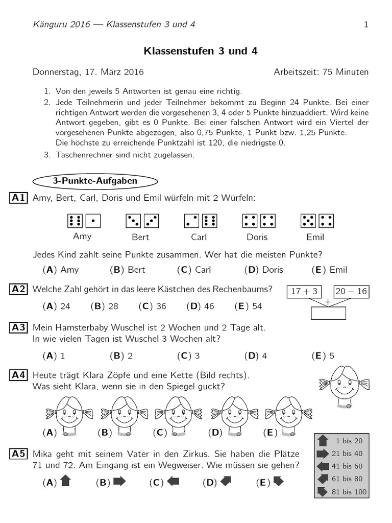 16 - 34 - Kaenguru Mathetest 2016 | PDF