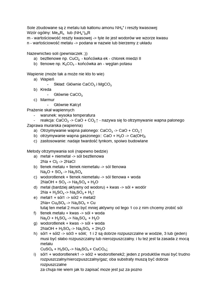 SPOILER Chemia - Sole | PDF