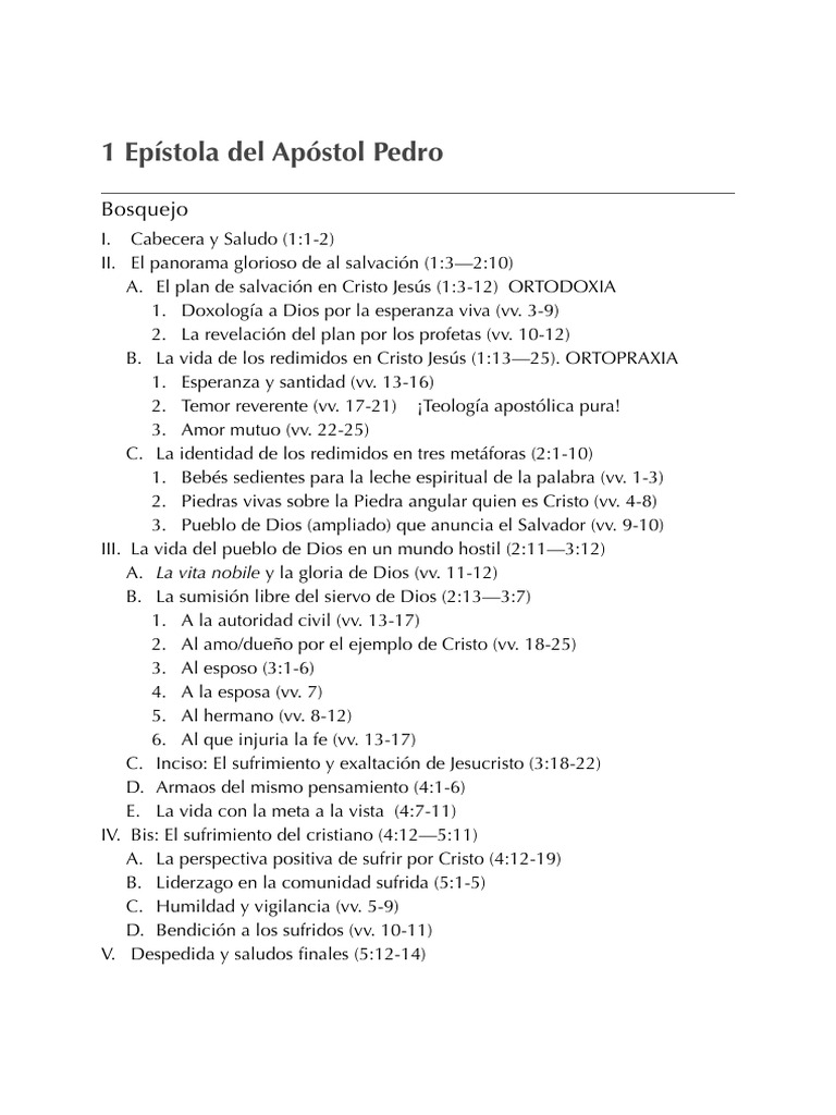 Bosquejo 1 Pedro | PDF
