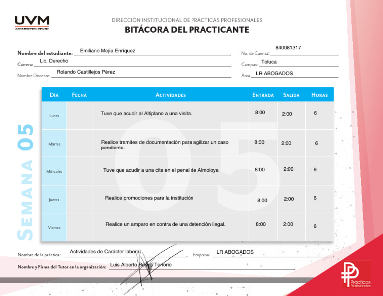 Bitacora S05 EME | PDF