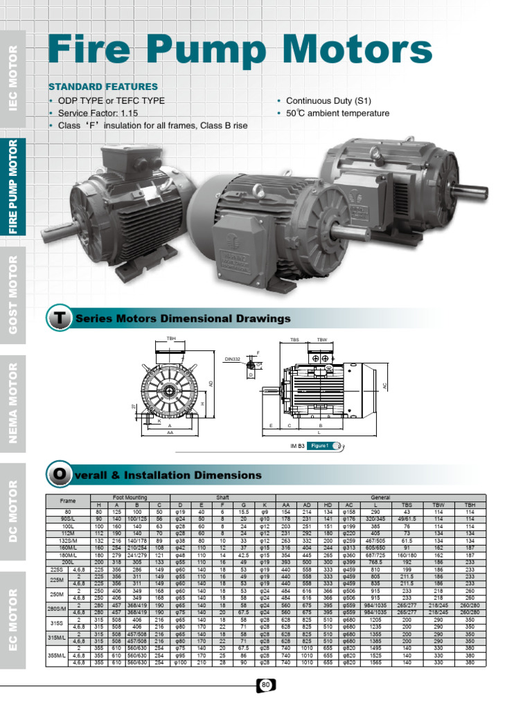 Datasheet Techtop Fire Pump Motor - TXC | PDF
