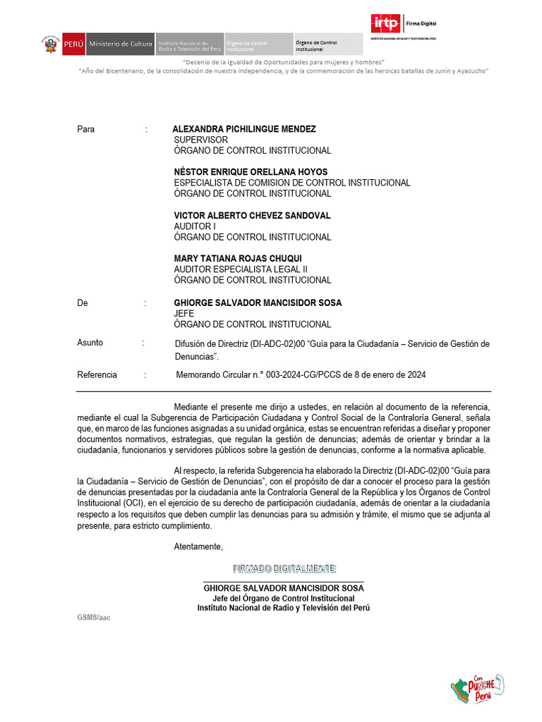 Memorando Multiple-000005-2024-Oci | PDF