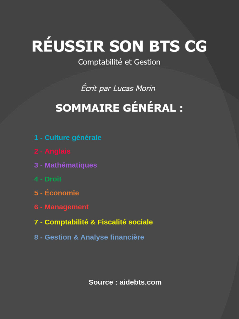 E Book Reussir Son BTS CG Complet | PDF