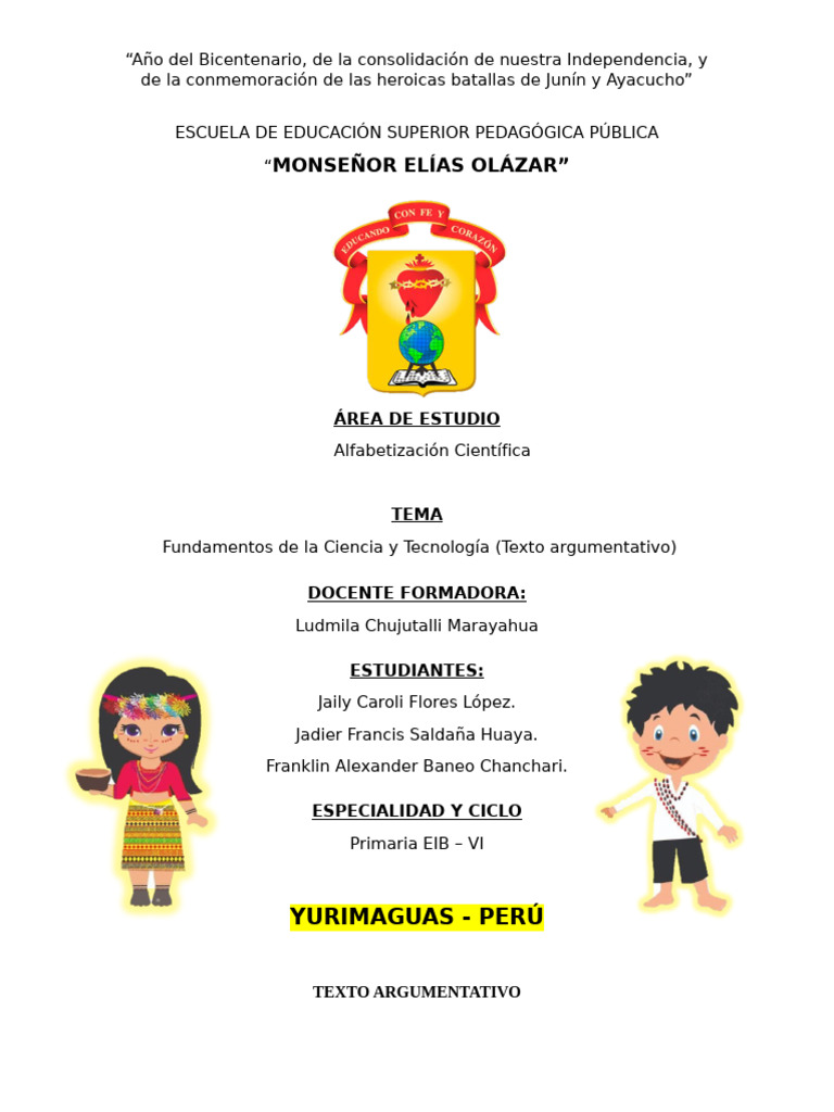 Texto Argumentativo-Impacto en La Cyt en La Eib | PDF