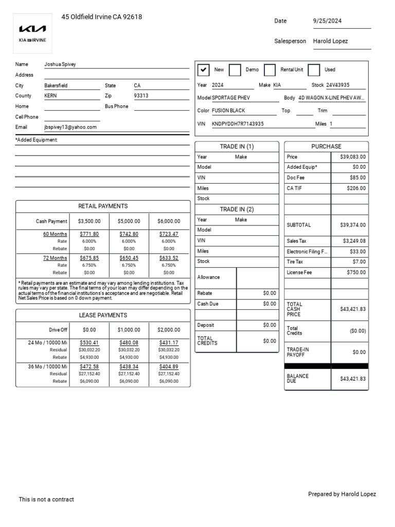 Joshua Spivey Proposal-2 | PDF | Rebate (Marketing) | Money