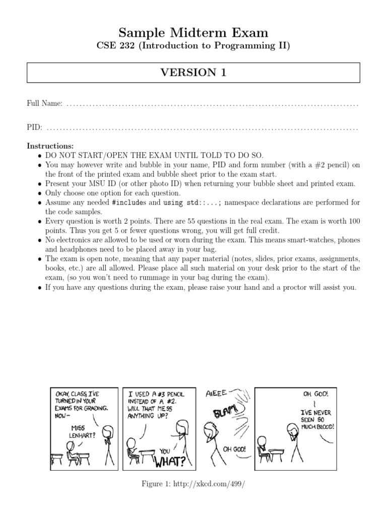 Sample Midterm Exam | PDF
