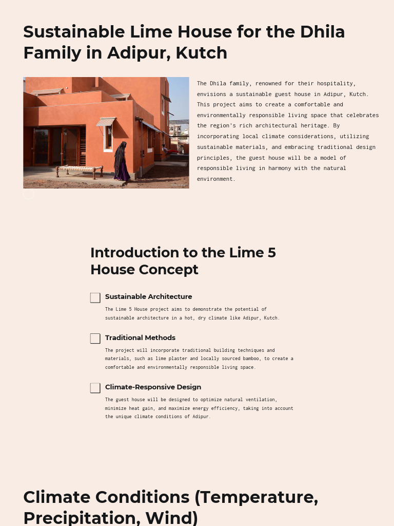 Sustainable LIME House For The Dhila Family in Adipur Kutch | PDF