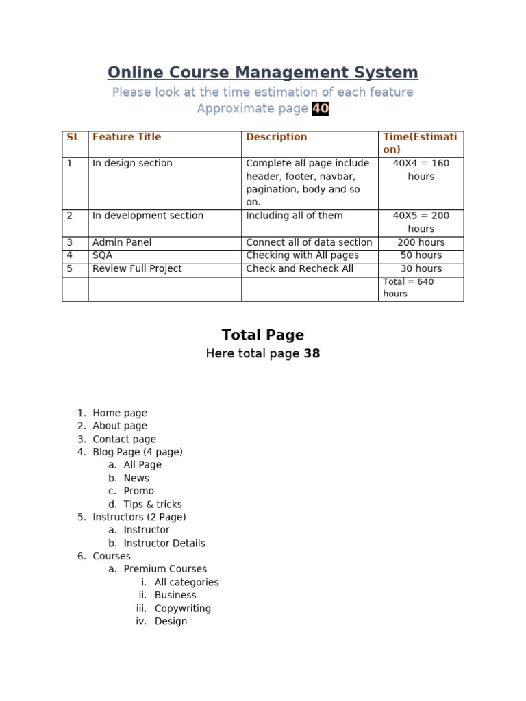 Online Course Management System Overview | PDF | Art | Computers
