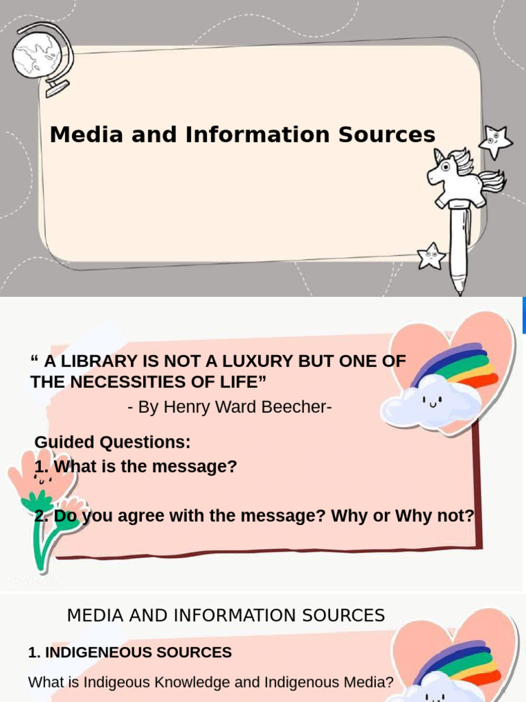 Media and Information Sources | PDF