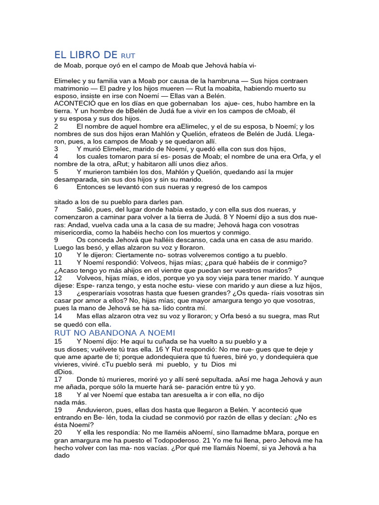 El Libro de Rut | PDF