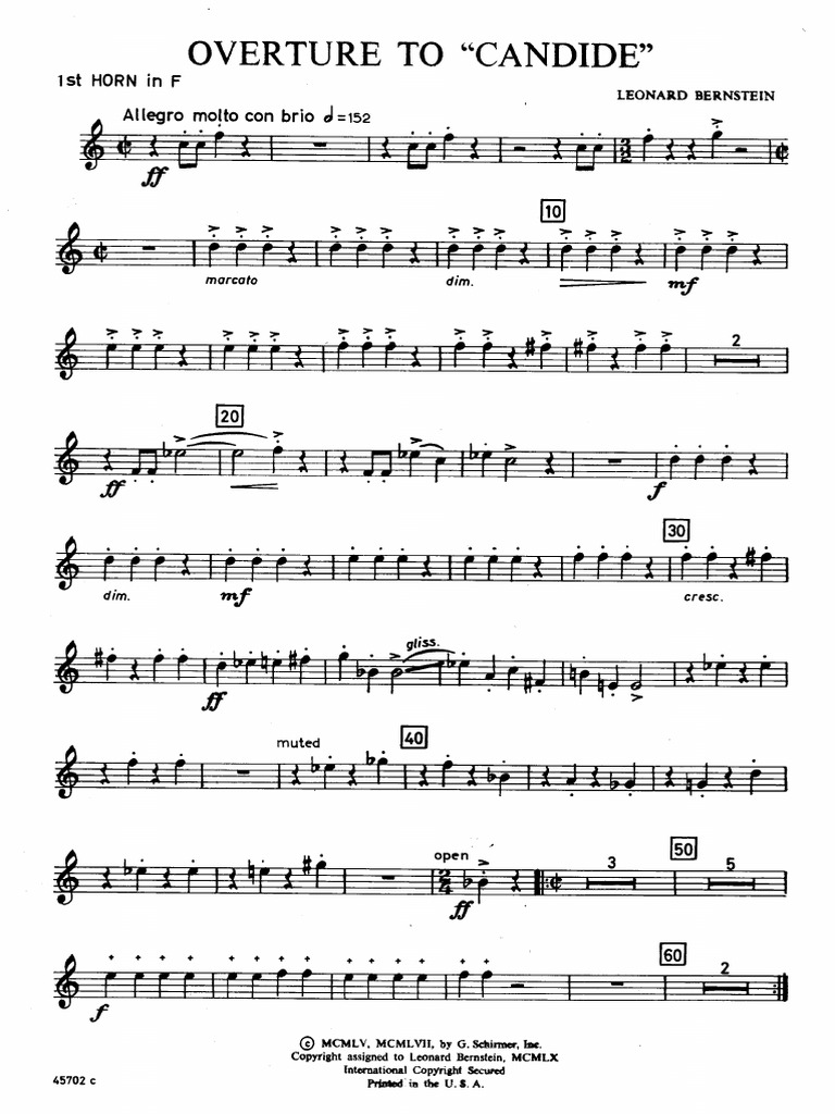 Bernstein - Candide - Horns | PDF