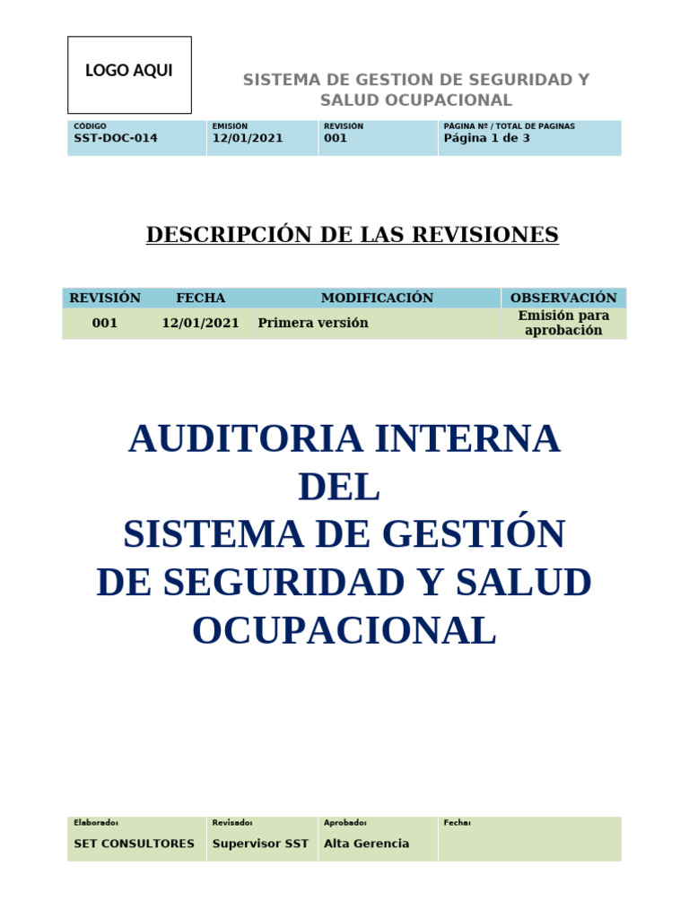 SST Doc 014 Auditorias | PDF