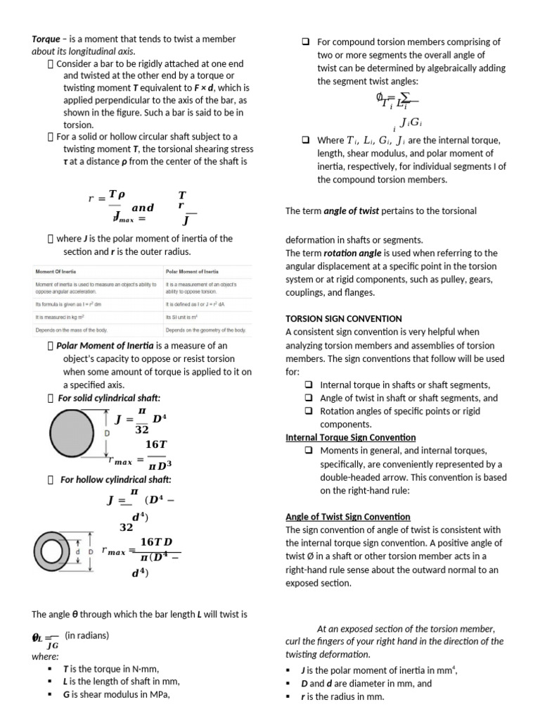 Torsion Definition Ver | PDF
