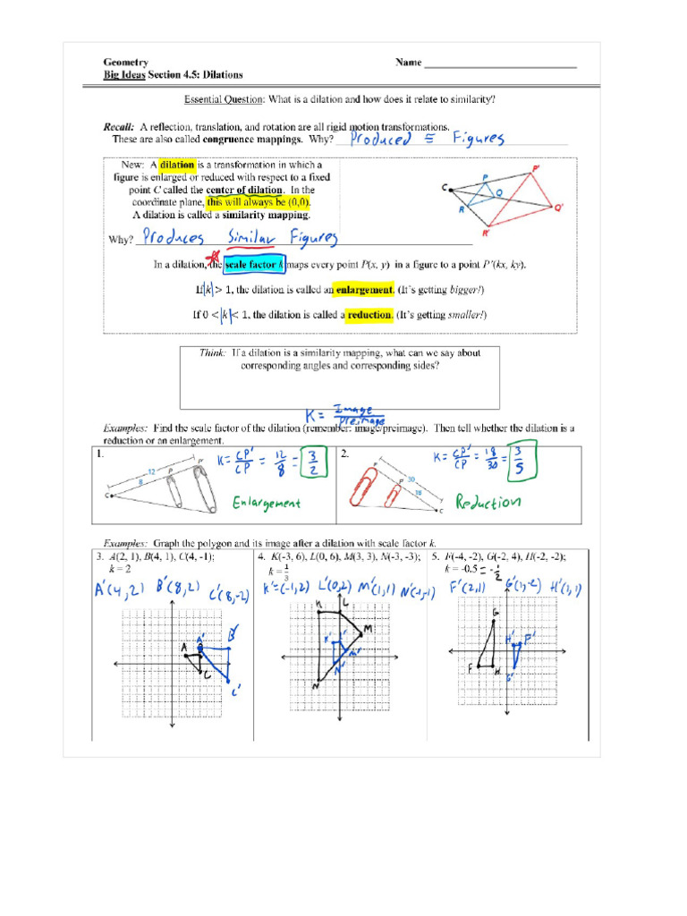CH 8 Notes KEY | PDF