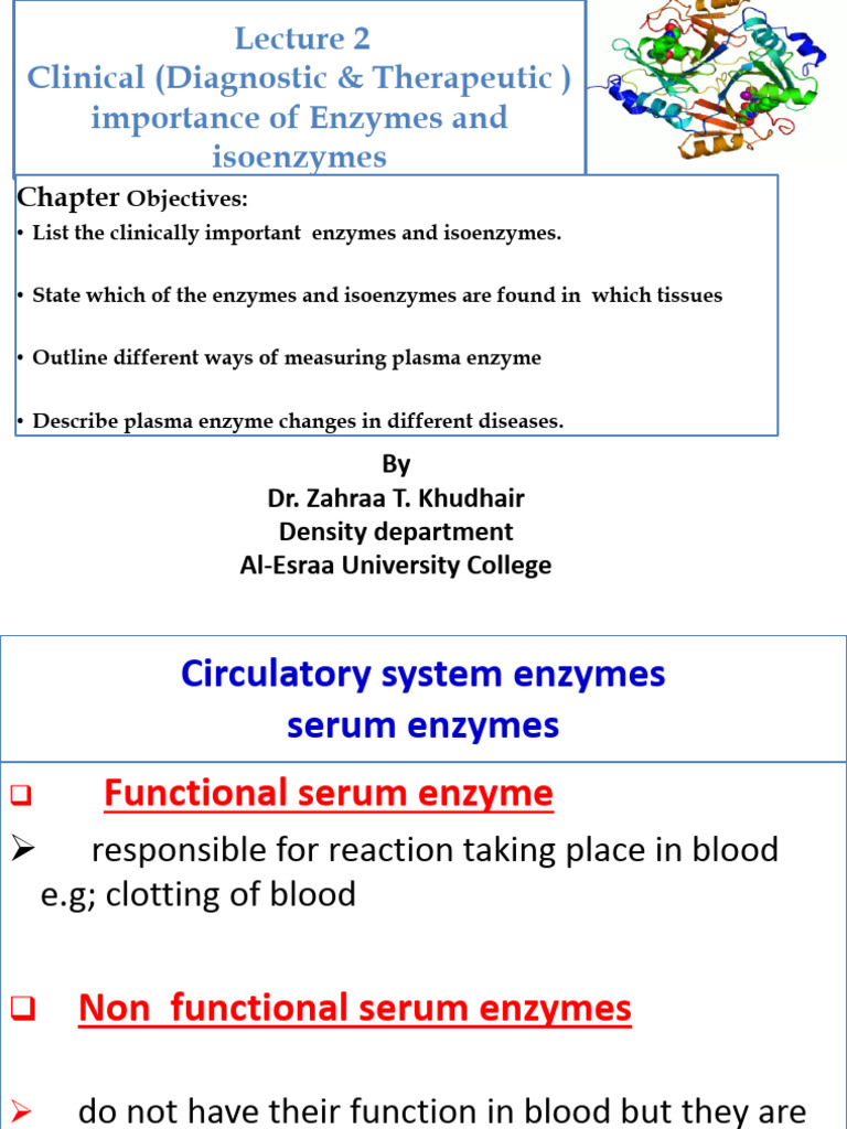 Lecture 2 Enzymes and Iso Enzymes 2 | PDF