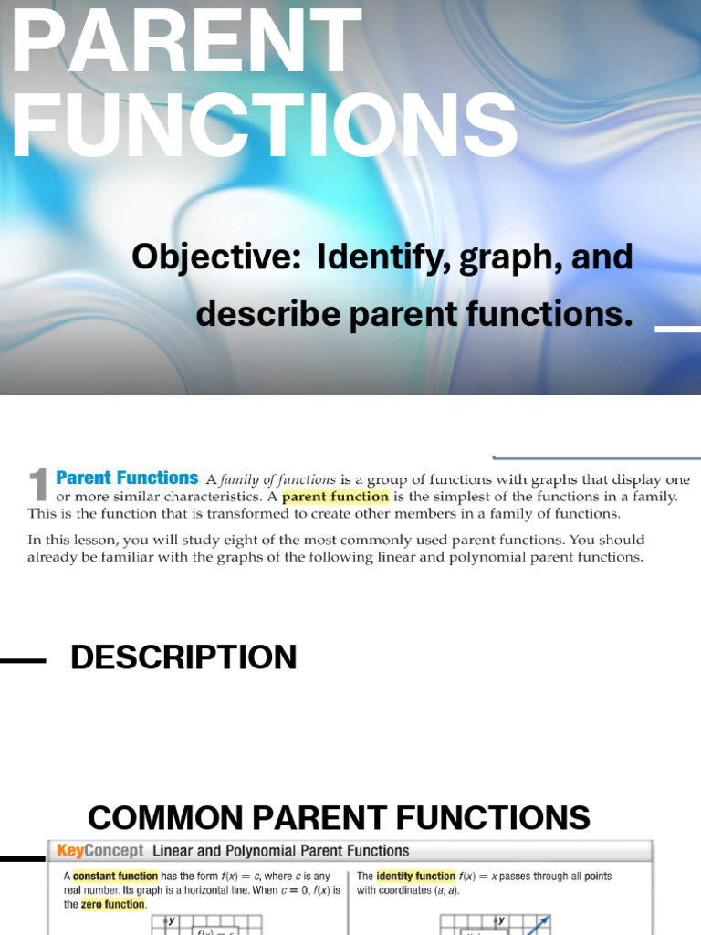 Parent Functions | PDF