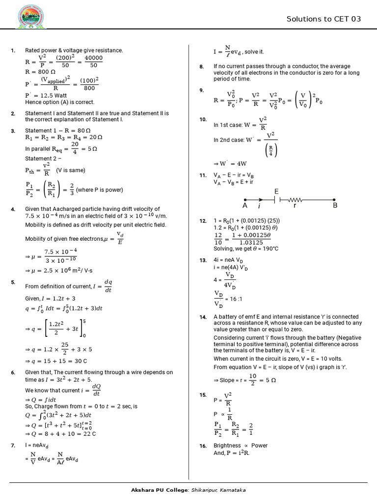 CET - 03 29 Jun 2024 Solution | PDF