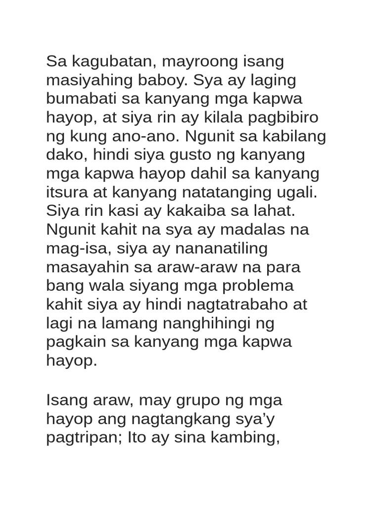 Ang Masiyahing Baboy - PAP | PDF