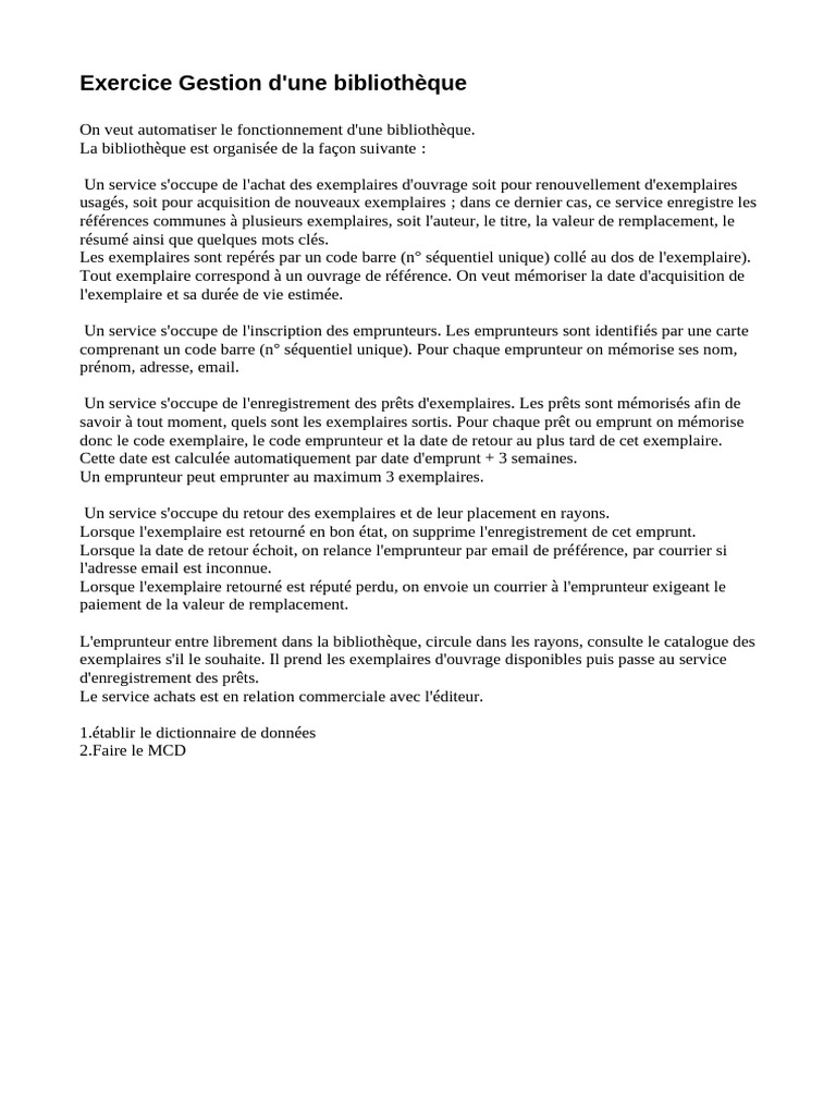 Etude de Cas Exo1 | PDF