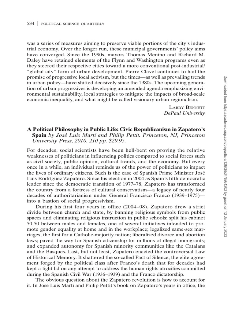 A Political Philosophy in Public Life | PDF