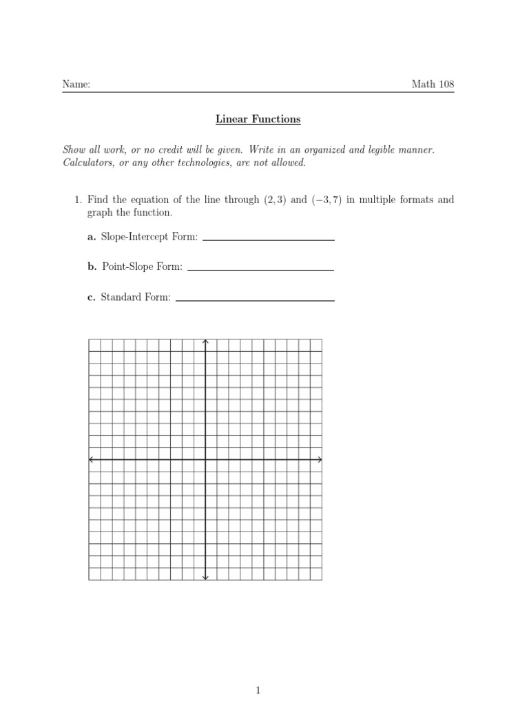 Math 108 Worksheet 2 Functions 13 Pdf 