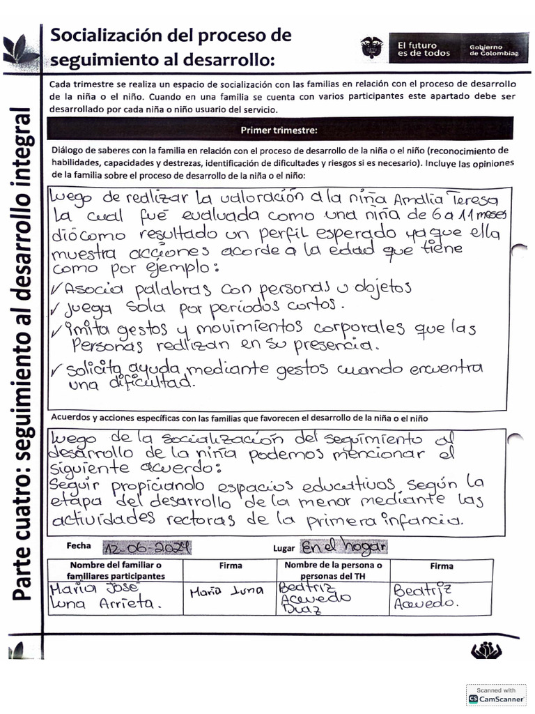 Escala y Socialización Del Seguimiento Al Desarrollo Trimestral UDS#2 - 3 | PDF