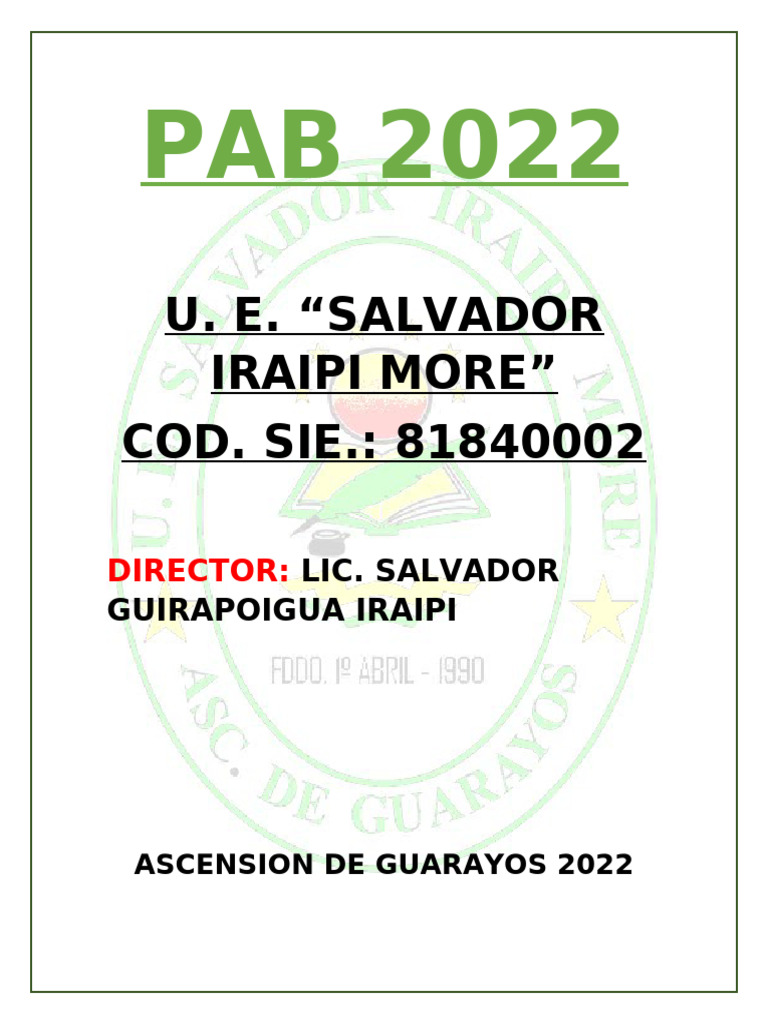 Caratula Poa 2021 | PDF