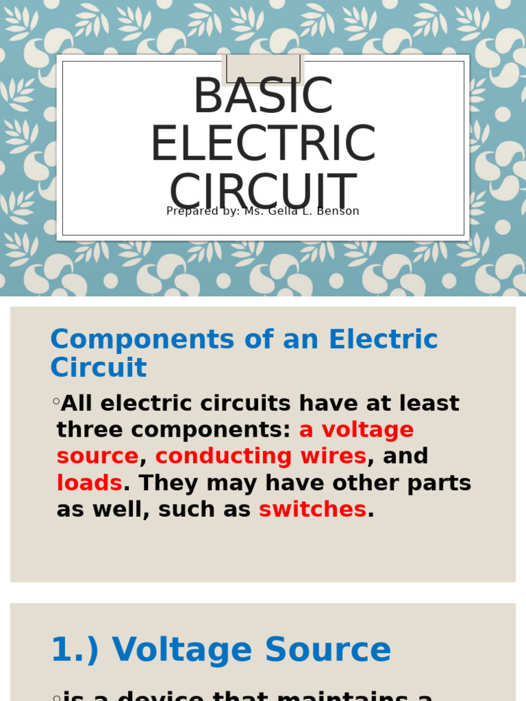 Basic Electric Circuit | PDF