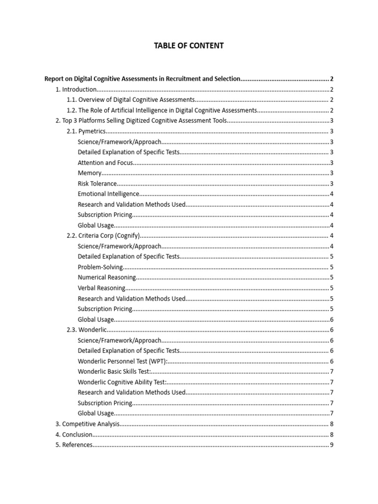 Cognitive Assessment Platforms | PDF