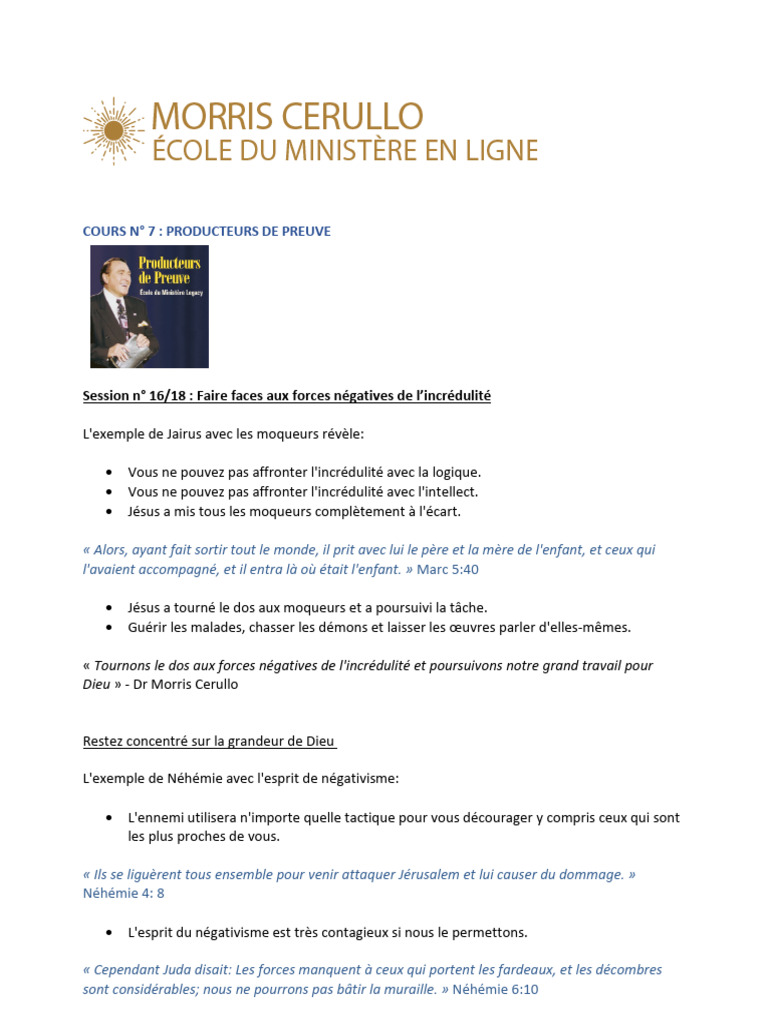 Note de Cours PP. Session 16 18 | PDF