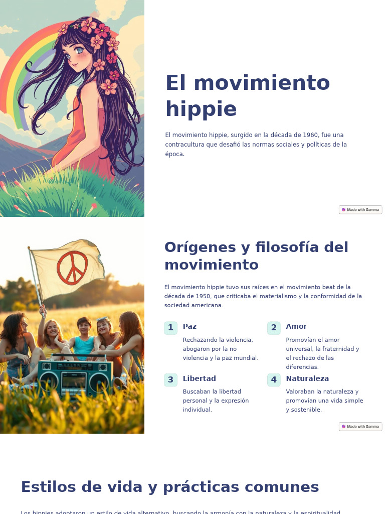 El Movimiento Hippie | PDF