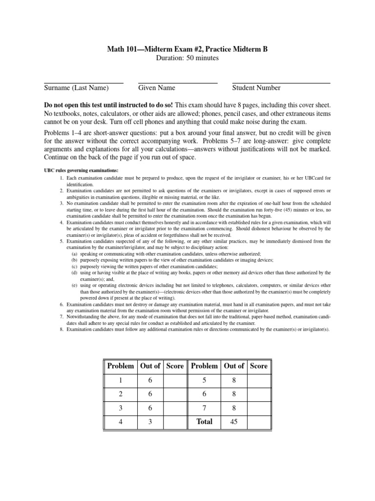 Midterm 2 Practice Bsolutions | PDF | Mathematical Analysis | Mathematical Objects
