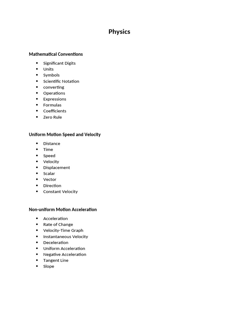 Word Wall of The Physics | PDF