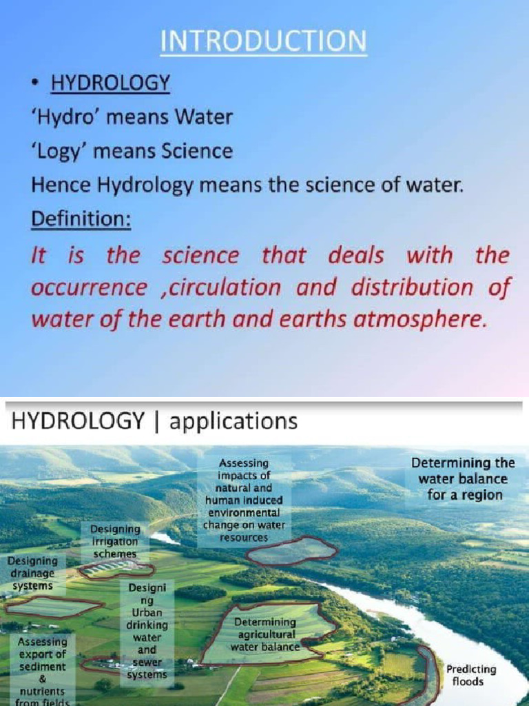 Hydrology Unit 1 Part 1 | PDF