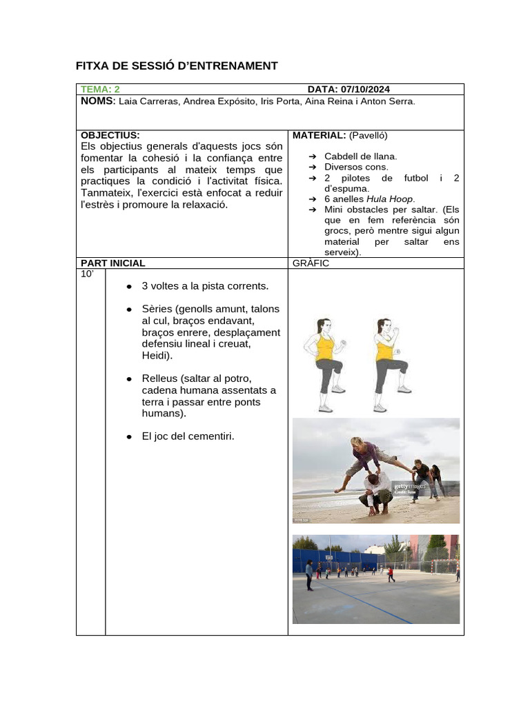 Fitxa de Sessiã - Tema 2 | PDF